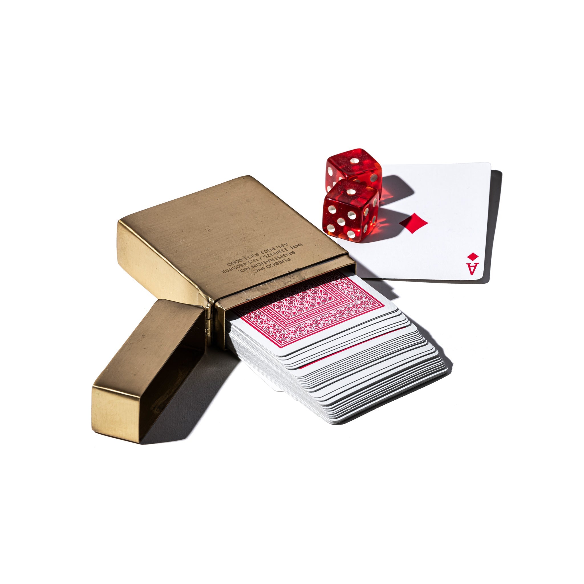 BRASS PLAYING CARD CASE – PUEBCO AUSTRALIA